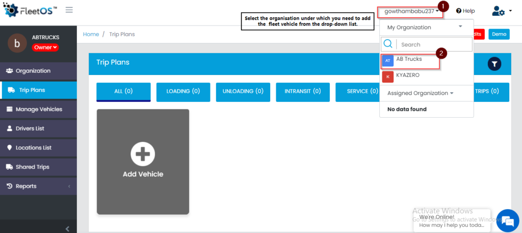 How to add or remove a new vehicle under your fleet? - Vamosys
